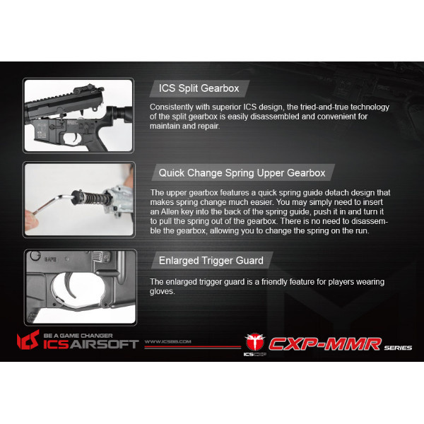 Karabin ASG ICS CXP-MMR CARABINE CZARNY - sklep militarialodz.pl